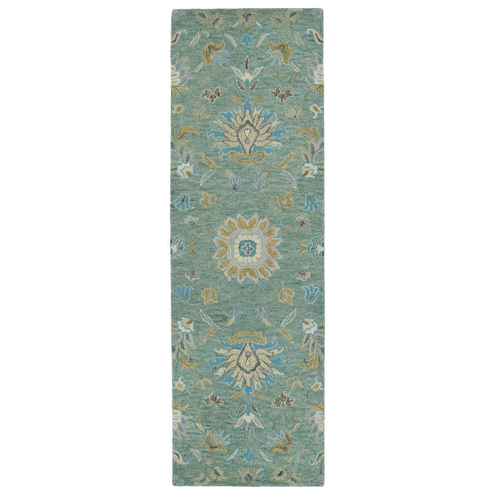 Kaleen Helena Mint 3 ft. x 12 ft. Runner Rug 3207-88-2612 - The Home Depot