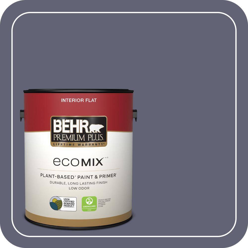 BEHR PREMIUM PLUS 1 gal. #620F-6 Purple Orchid Flat EcoMix Plant-Based ...