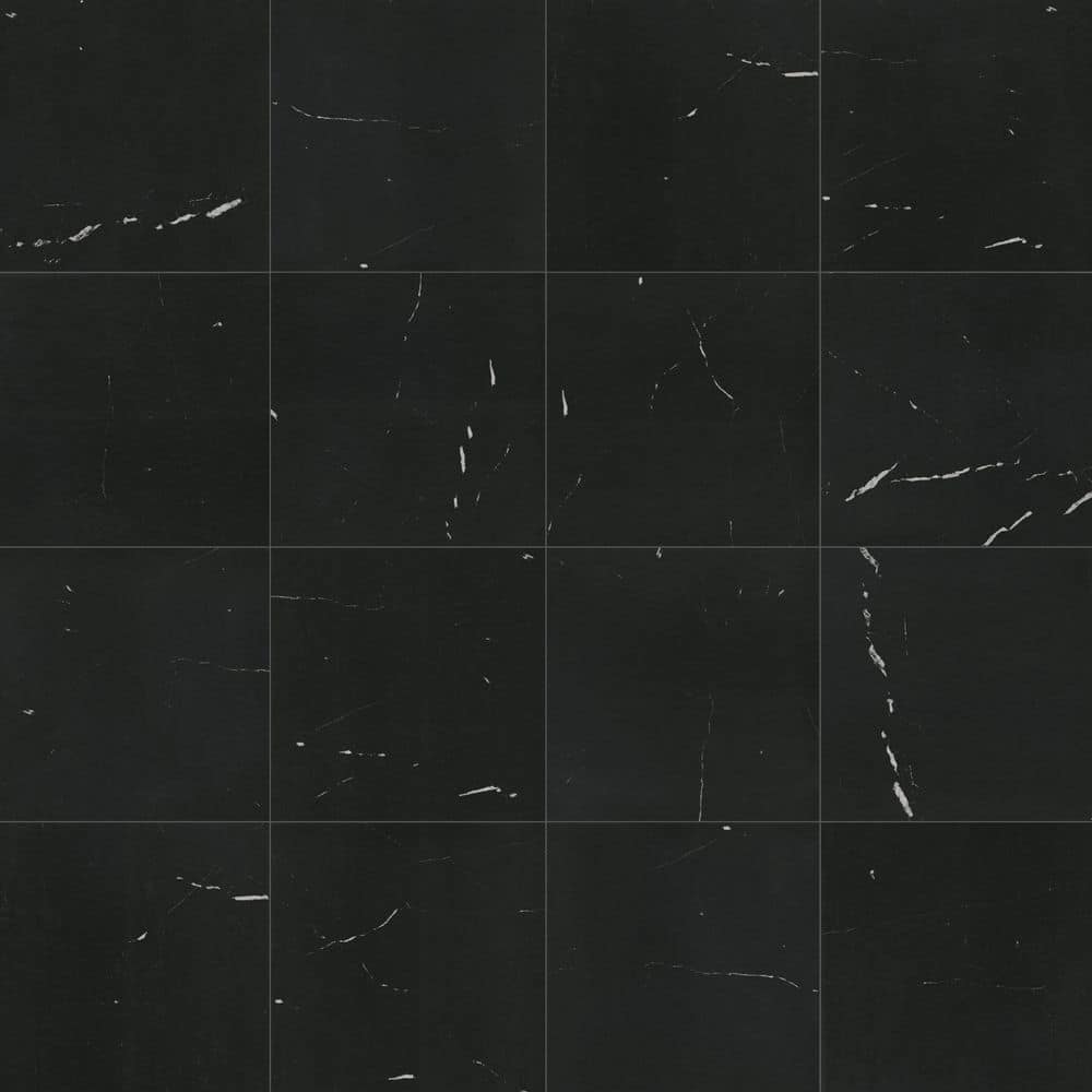 MSI Regency Black Square 12 in. x 12 in. Matte Porcelain Floor and Wall ...