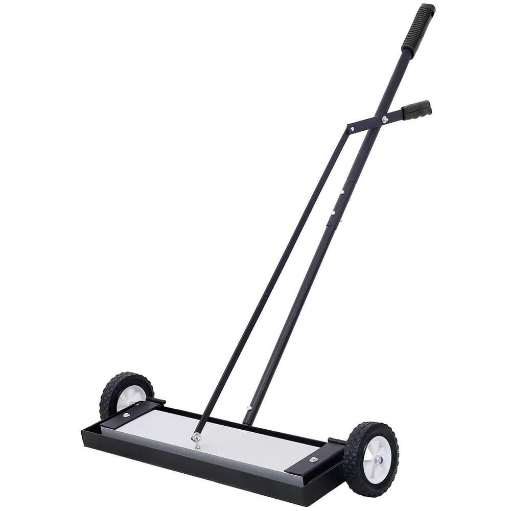 Huluwat 24 in. Rolling Magnetic Pick-Up Sweeper with Release, for Nails ...