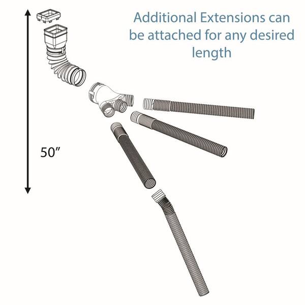 Spectra Pro Select TriFlex 50in Polypropylene Flexible Gutter Downspout ...