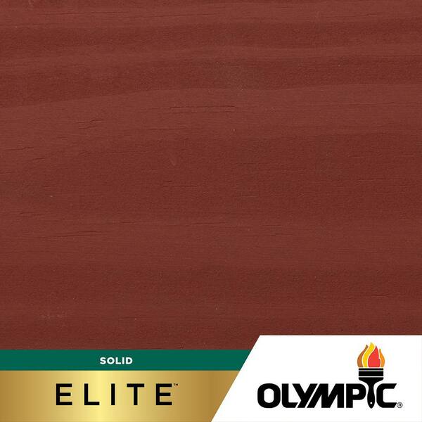Olympic Elite 1 gal. SC-1088 Winning Red Solid Advanced Exterior Stain ...