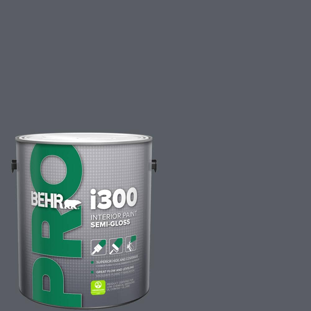 BEHR PRO 1 gal. #760F-6 Distant Thunder Semi-Gloss Interior Paint ...