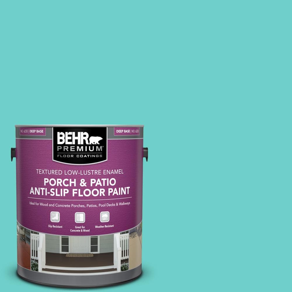 BEHR PREMIUM 1 gal. #P450-4 Hidden Sea Glass Textured Low-Lustre Enamel ...