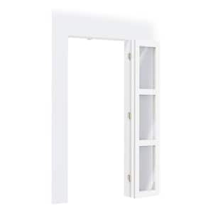TENONER 60 in. x 80 in. 3-Lite, Clear Glass, Solid Core, MDF, PVC ...