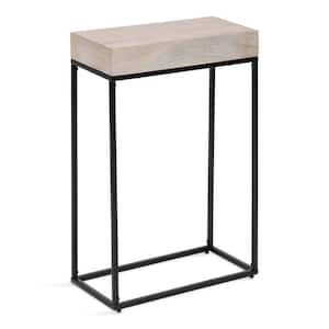Kate and Laurel Karlsen 16 in. Black Rectangle Solid Wood End Table ...