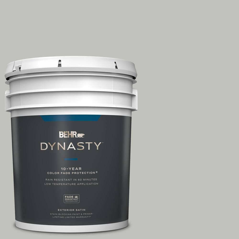 BEHR DYNASTY 5 gal. #QE-50 Gull Gray Satin Enamel Exterior Stain ...
