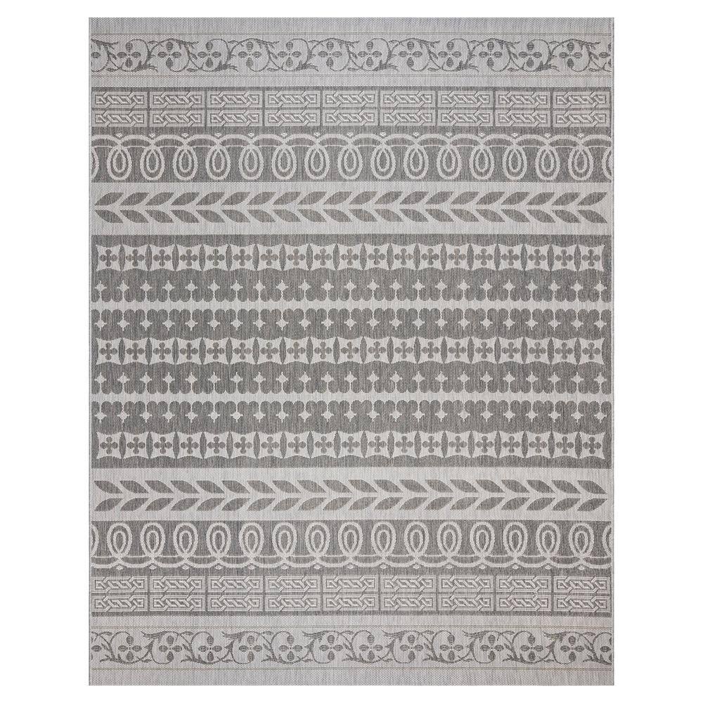 Gertmenian & Sons Paseo Burke Striped Ash/Steel 9 ft. x 13 ft. Striped ...