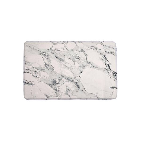EverGrace Quarry Gray Marble Rectangle Kitchen Mat 22in.x 35in ...