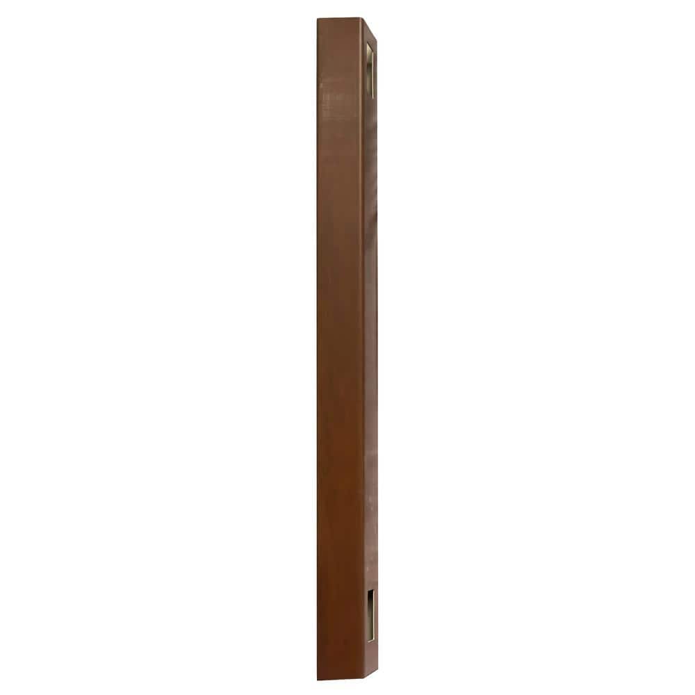 CREATIVE SURFACES 5 in. x 5 in. x 8 ft. Woodgrain Vinyl Hickory Fence ...