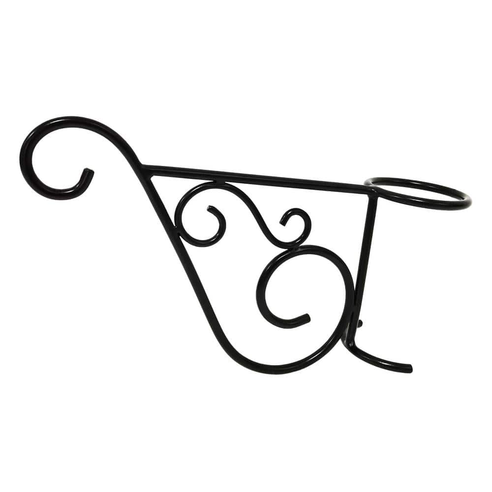 Vigoro Black Steel Round Post Hanger (2-Pack) 51862 - The Home Depot