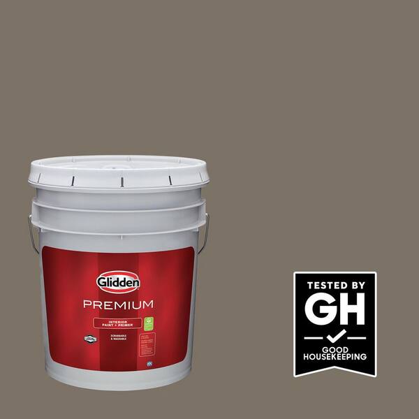 Glidden Premium 5 gal. PPG1000-6 Thunderstruck Satin Interior Latex ...