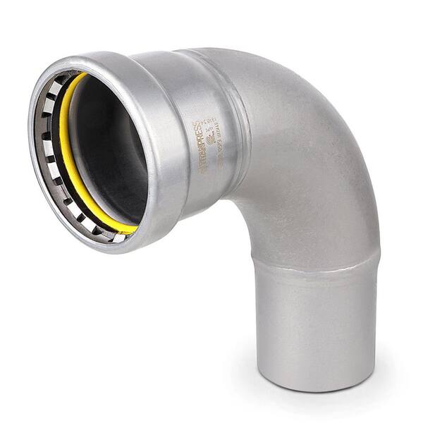T TITANPRESS 2-1/2 in. Carbon Steel FTG x Press 90° Street Elbow XL ...