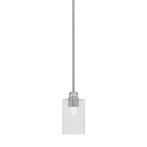 Albany 60-Watt 1-Light Brushed Nickel Pendant Mini Pendant Light Silver ...