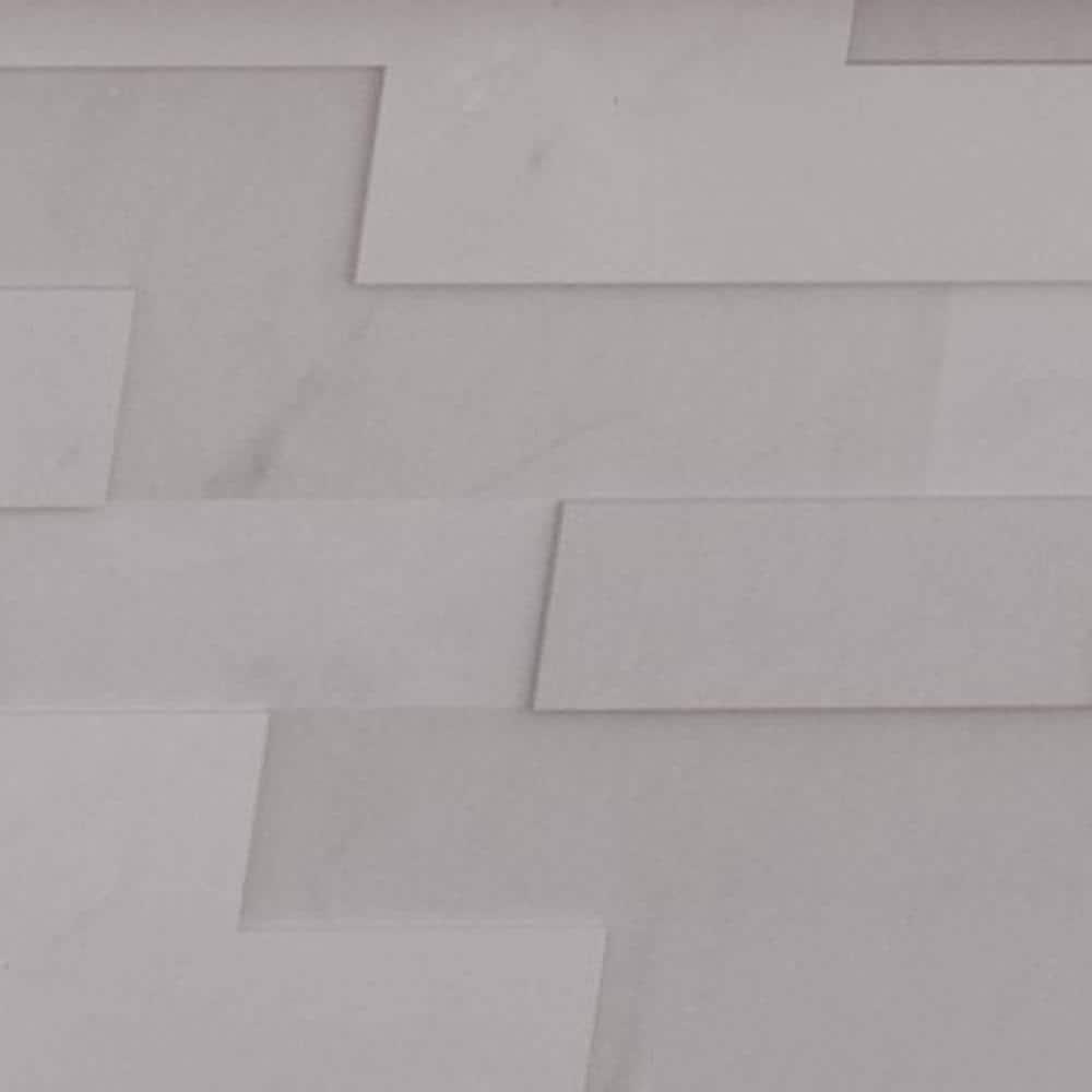 CRUZ BAY STUDIO Cliffside Panel 8 in. x 22 in. Porcelain Honed Marble ...