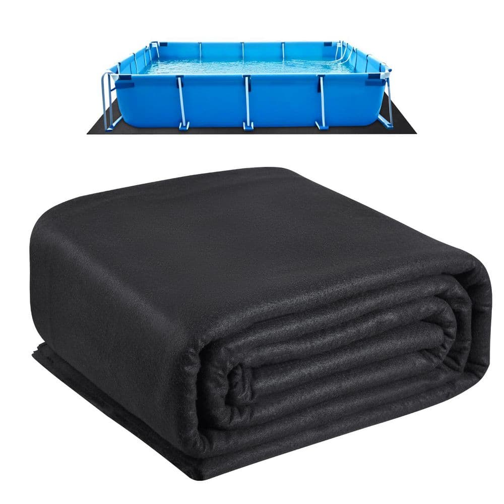 VEVOR Rectangle Pool Liner Pad, 12 x 24 ft. Pool Liner Pad for Above ...