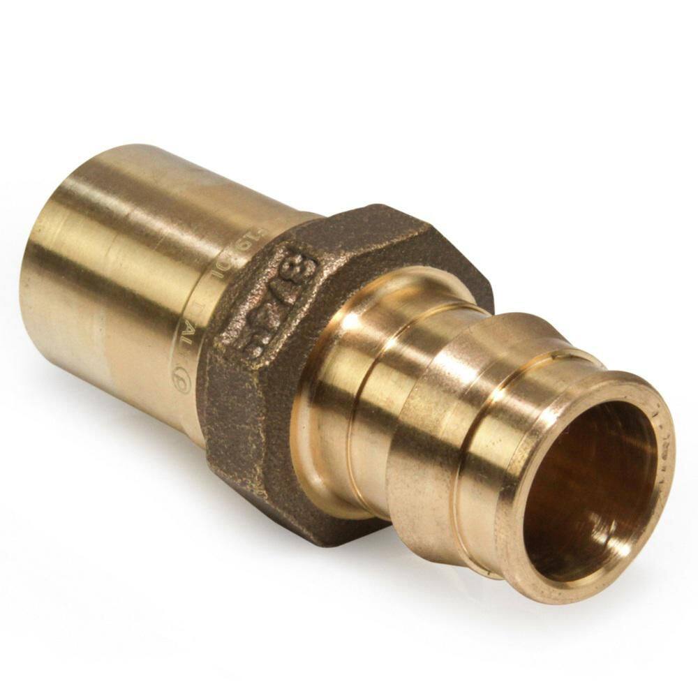 Uponor ProPEX 3/4 in. PEX-A Expansion Barb x 3/4 in. Lead-Free Brass Copper Press Fitting ...