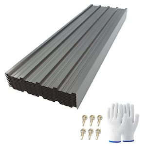 maocao hoom 5 ft. x 1.5 ft. Corrugated 31-Gauge Galvanized Steel Roof ...