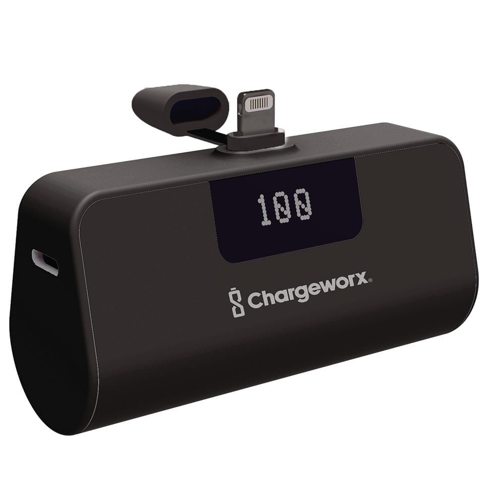 CHARGEWORX 5000MAH Power Bank Lightining Connector CX6895BK - The Home ...
