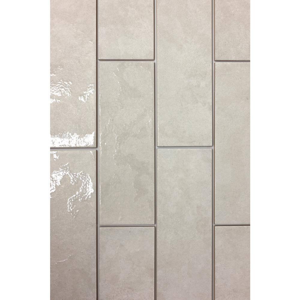 The Tile Doctor Lisboa Rectangle Cream (Beige) 3 in. x 9 in. Textured ...