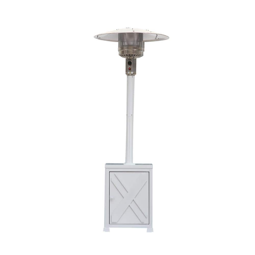 N/A 48,000 BTU White Square Modern Gas Patio Heater-NCZH-G-FXXXMW - The ...