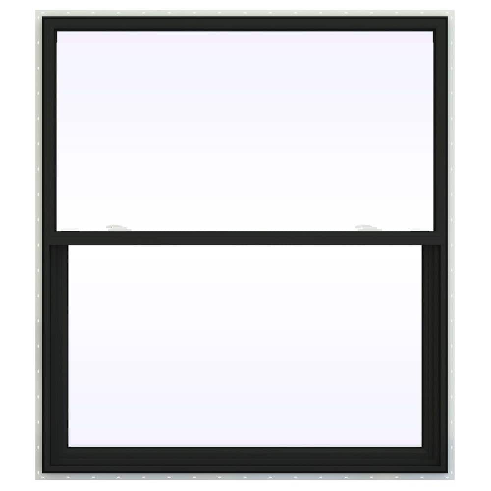 JELD-WEN 48 in. x 60 in. V-2500 Series Bronze Exterior/White Interior ...