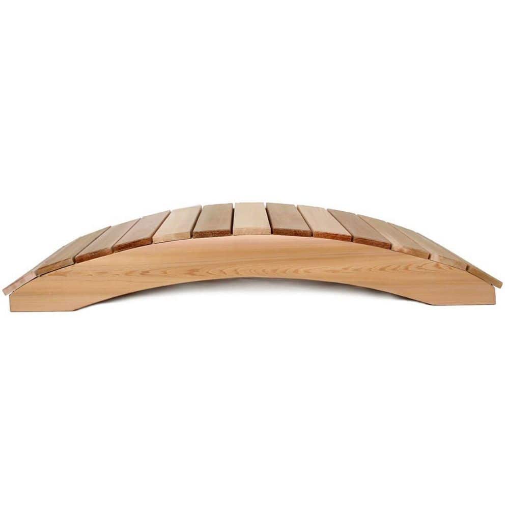 All Things Cedar Cedar Bridge, Outdoor Garden Walkway, 4 ft., Natural ...