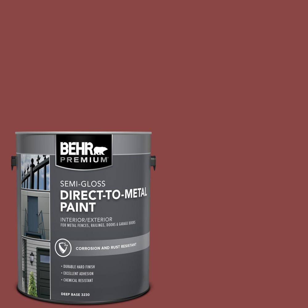 BEHR PREMIUM 1 gal. #PPU1-10 Forbidden Red Semi-Gloss Direct to Metal ...