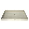 Tile Redi 36 in. L x 72 in. W Single Curb Alcove Shower Pan Base with ...