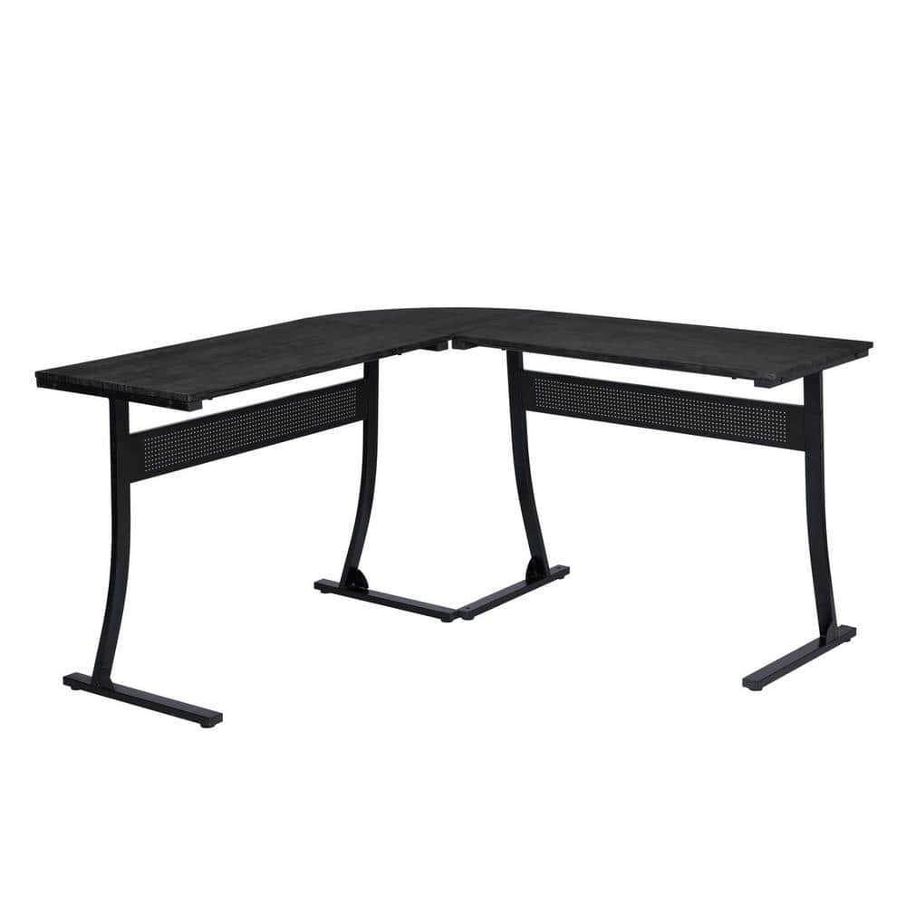 65.54 in. Black Computer Desk Simple And Versatile Desk D824-DESK-BLAC ...