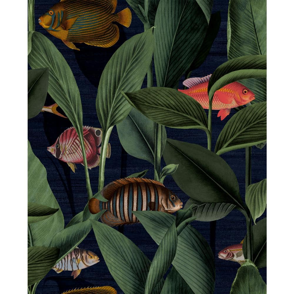 Graham & Brown Aquarium Deep Sea Blue Wallpaper 113939 - The Home Depot