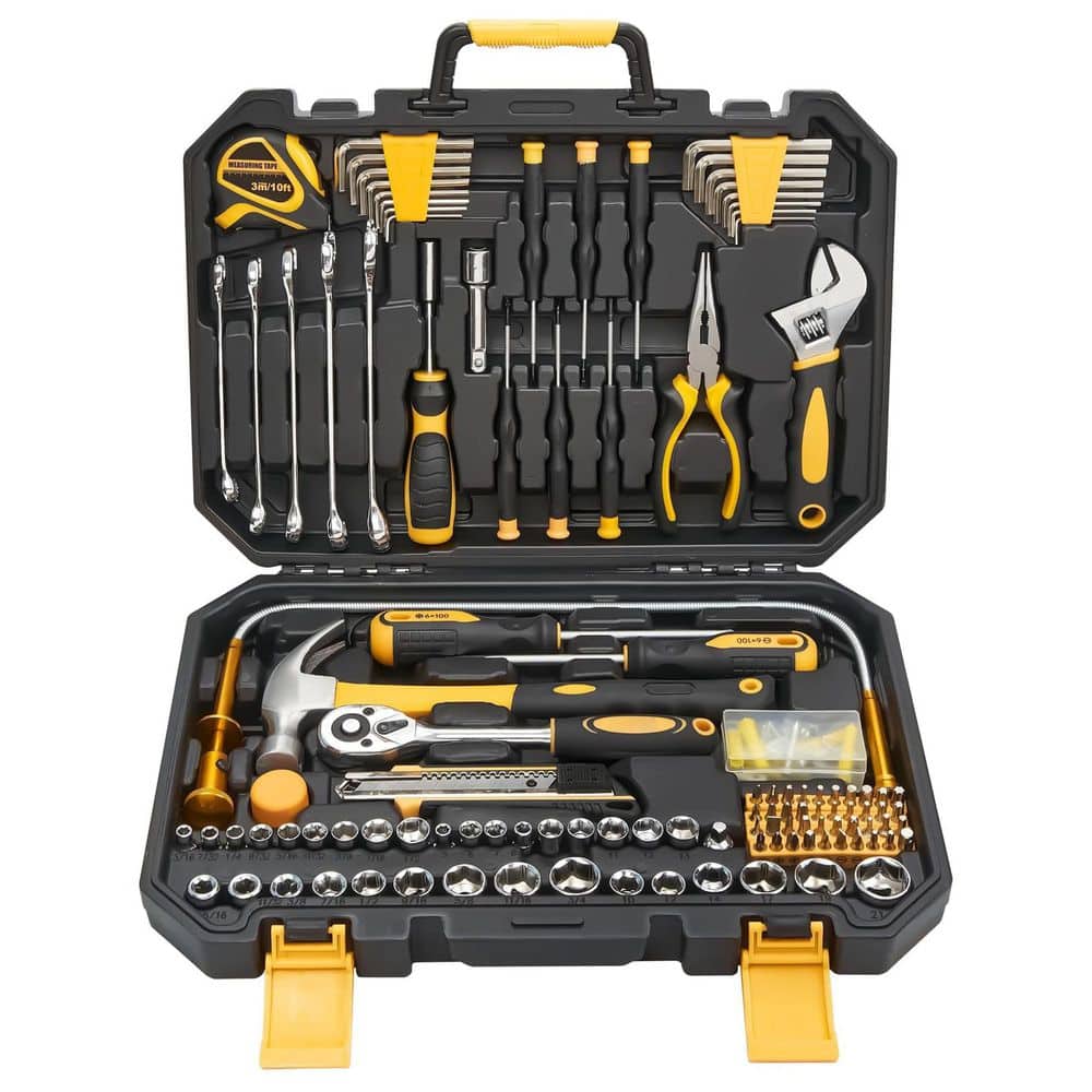 159 Piece Chrome Vanadium Steel Tool Kit Household DIY Tool Set with ...