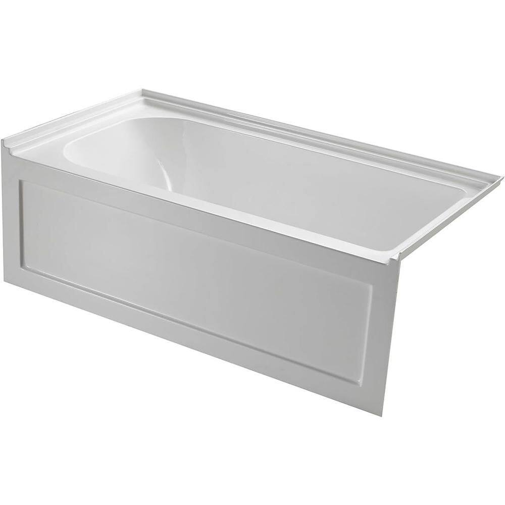 Getpro SnowAprn 60 in. x 32 in. Alcove Soaking Bathtub with Right-Hand ...