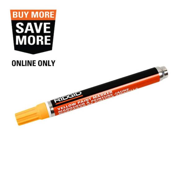 RIDGID Yellow Paint Marker RPM-YL - The Home Depot