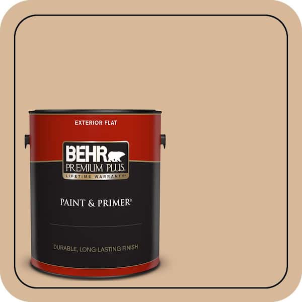 BEHR PREMIUM PLUS 1 gal. #S260-3 Dusty Gold Flat Exterior Paint ...