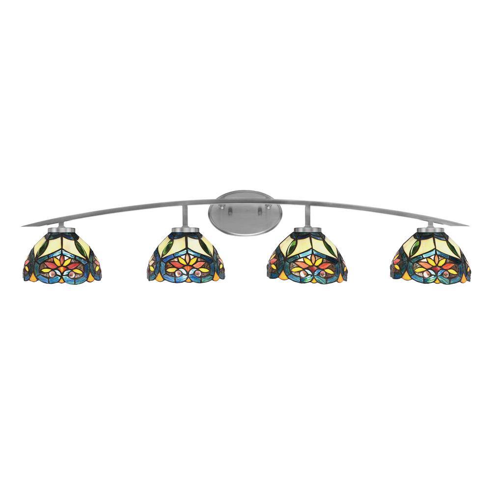 Siena 40 in. 4-Light Graphite Vanity-Light Graphite with 7 in. Pavo Art ...