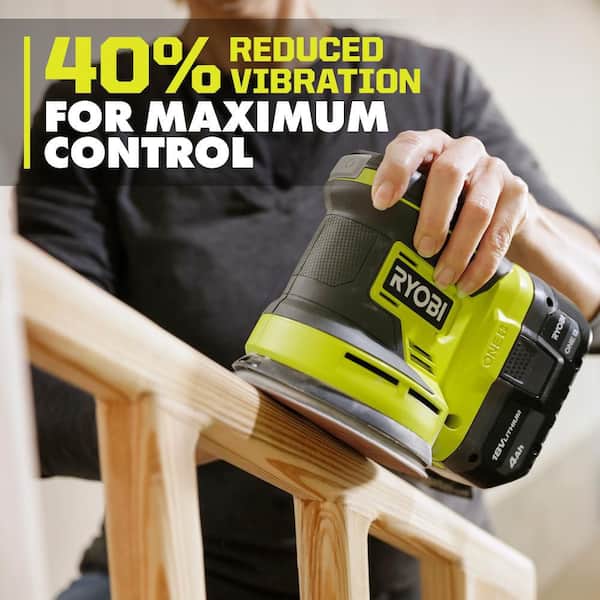 RYOBI ONE+ 18V Cordless 5 in. Random Orbit Sander (Tool Only) PCL406B ...