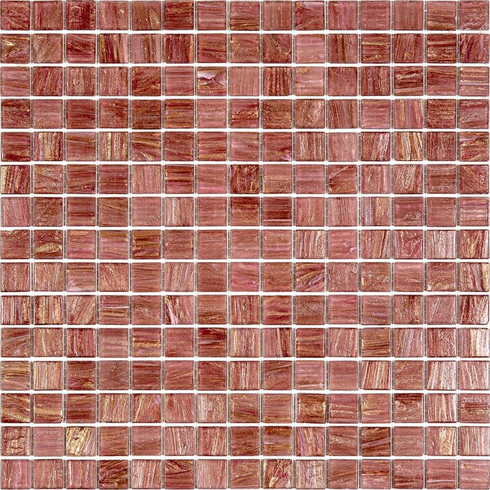 Apollo Tile Celestial Glossy Deep Indian Red 12 in. x 12 in. Glass ...