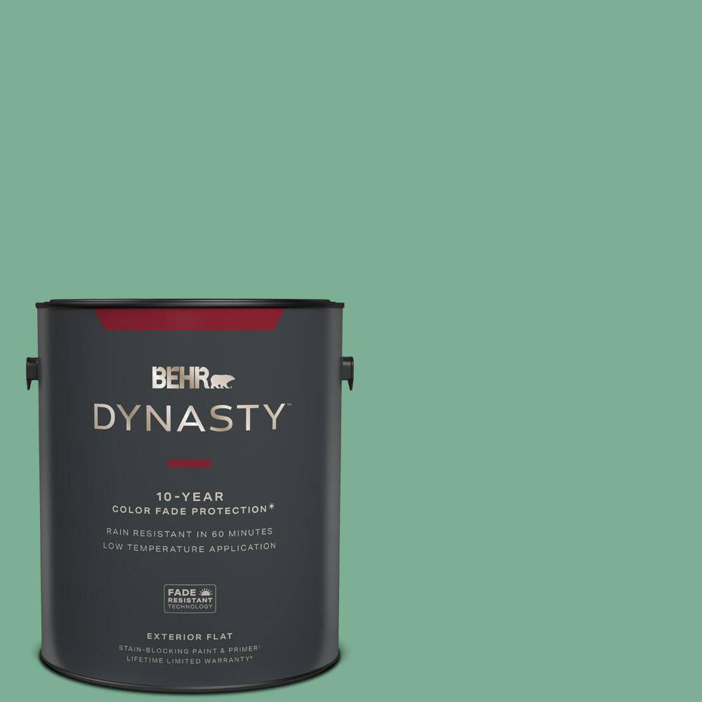 BEHR DYNASTY 1 gal. #MQ6-12 Nature Green Flat Exterior Stain-Blocking ...