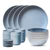 Corelle 16-piece Nordic Blue Glass Dinnerware Set (Service for 4 ...