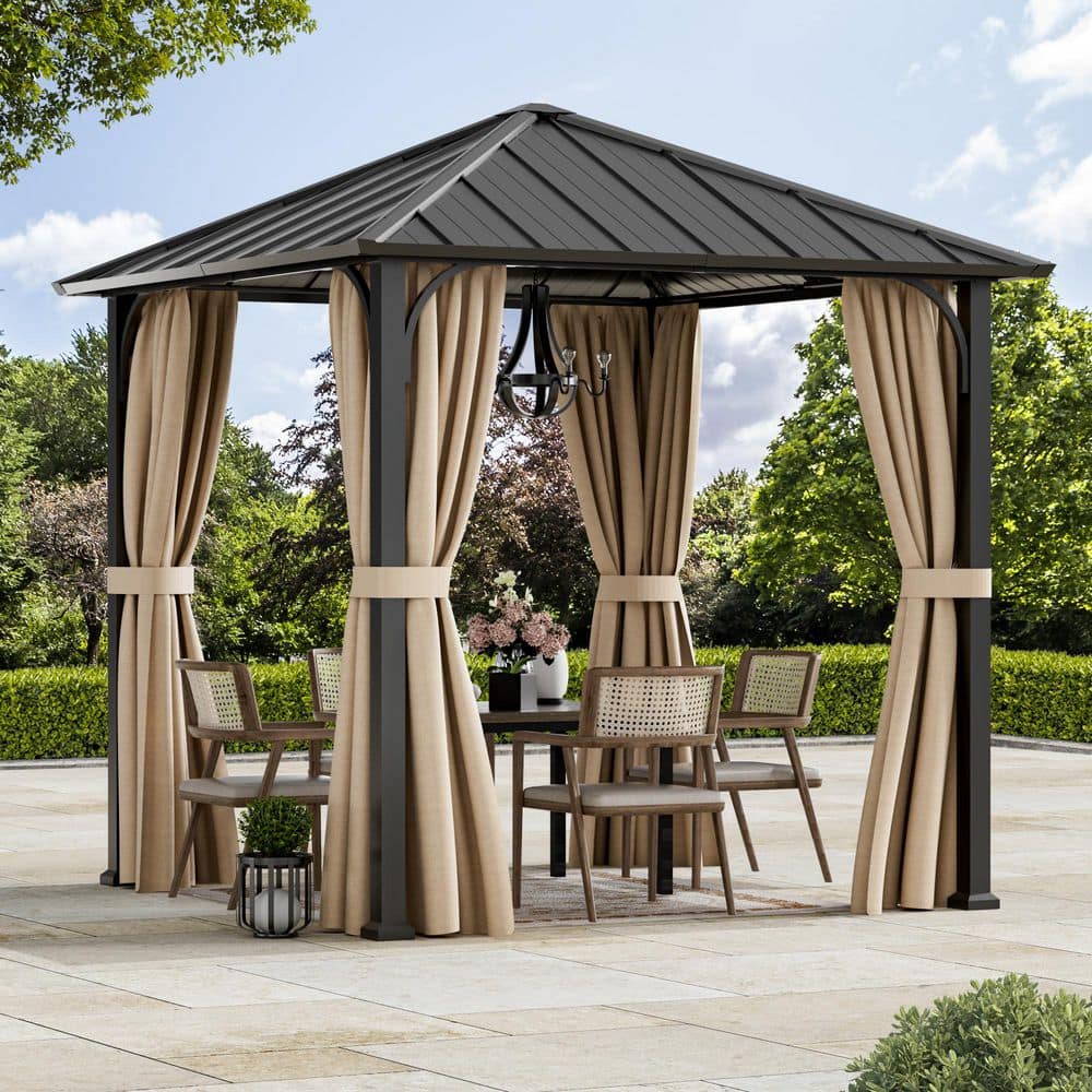 COVERED OUTDOOR OUTDOOR LIVING SPACES Ultra Series Hardtop Gazebo 8 ft ...