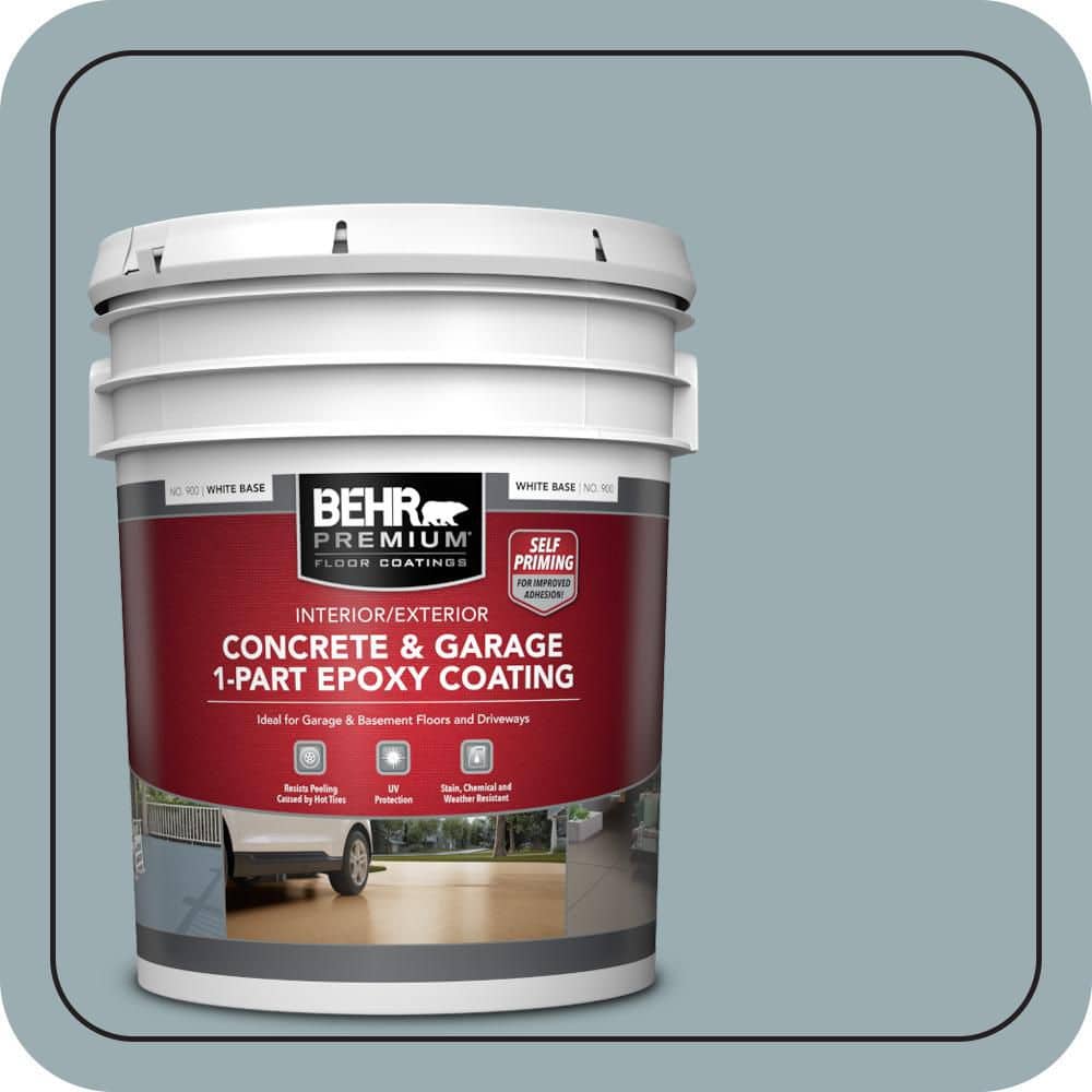 BEHR PREMIUM 5 gal. #PFC-52 Polar Drift Self-Priming 1-Part Epoxy Satin ...
