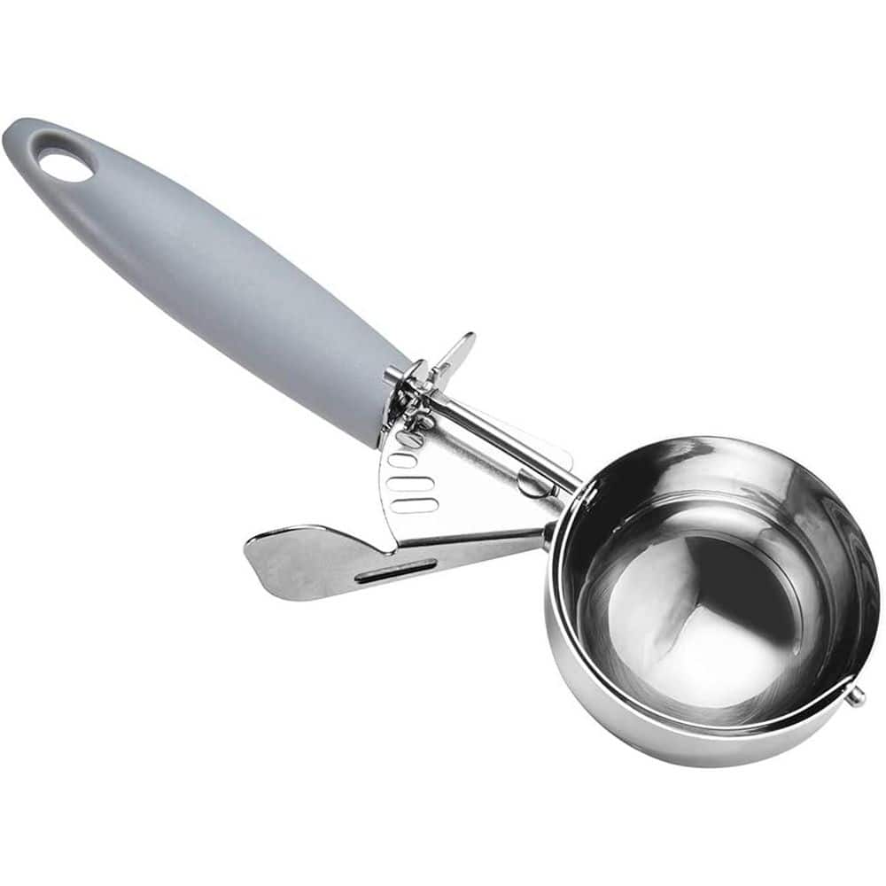 Portion Control Scooper 4 OZ Grey Handle #8 Disher for Cookie Dough ...