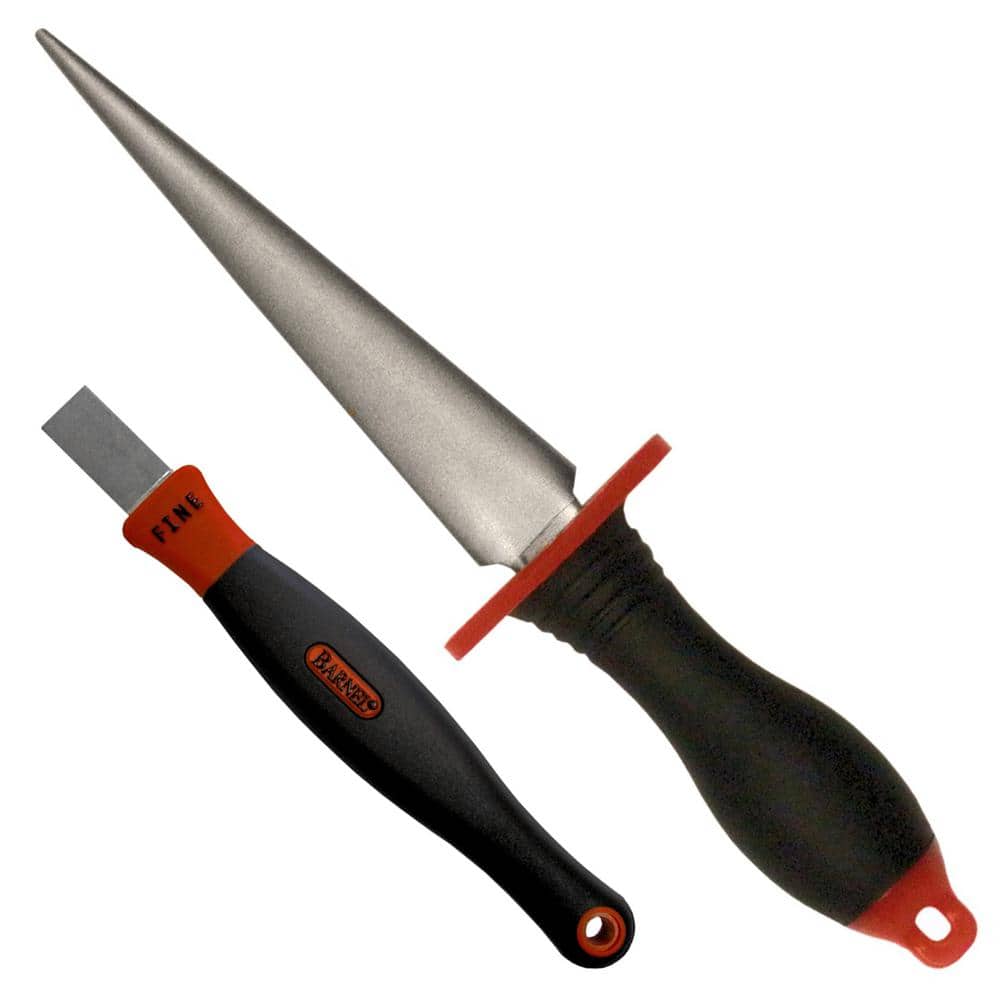BARNEL USA Extra-Large and Compact Diamond Garden Tool Sharpener Combo ...