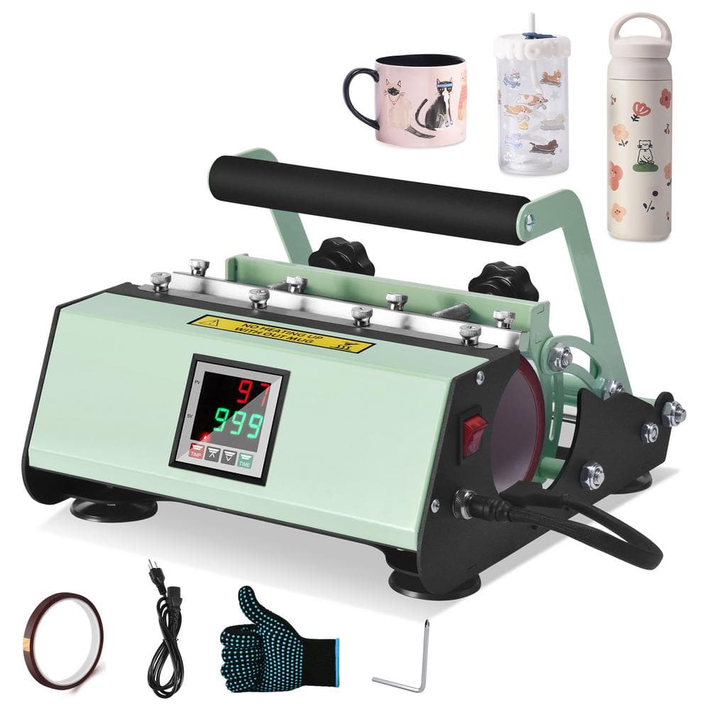 SEEUTEK Lani Green Tumbler Heat Press Machine for 20oz-30oz Sublimation ...