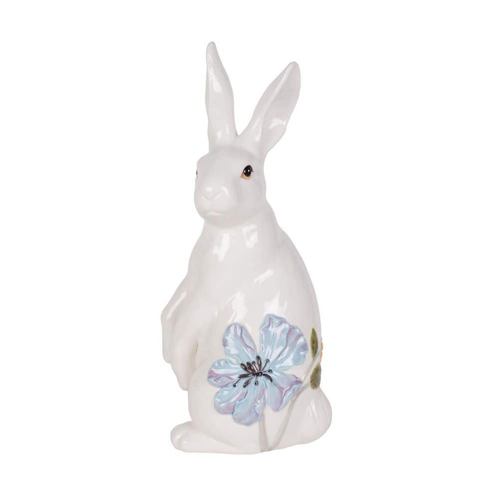 FITZ and FLOYD Butterfly Fields Rabbit Sitting Ceramic Figurine, 13 in ...