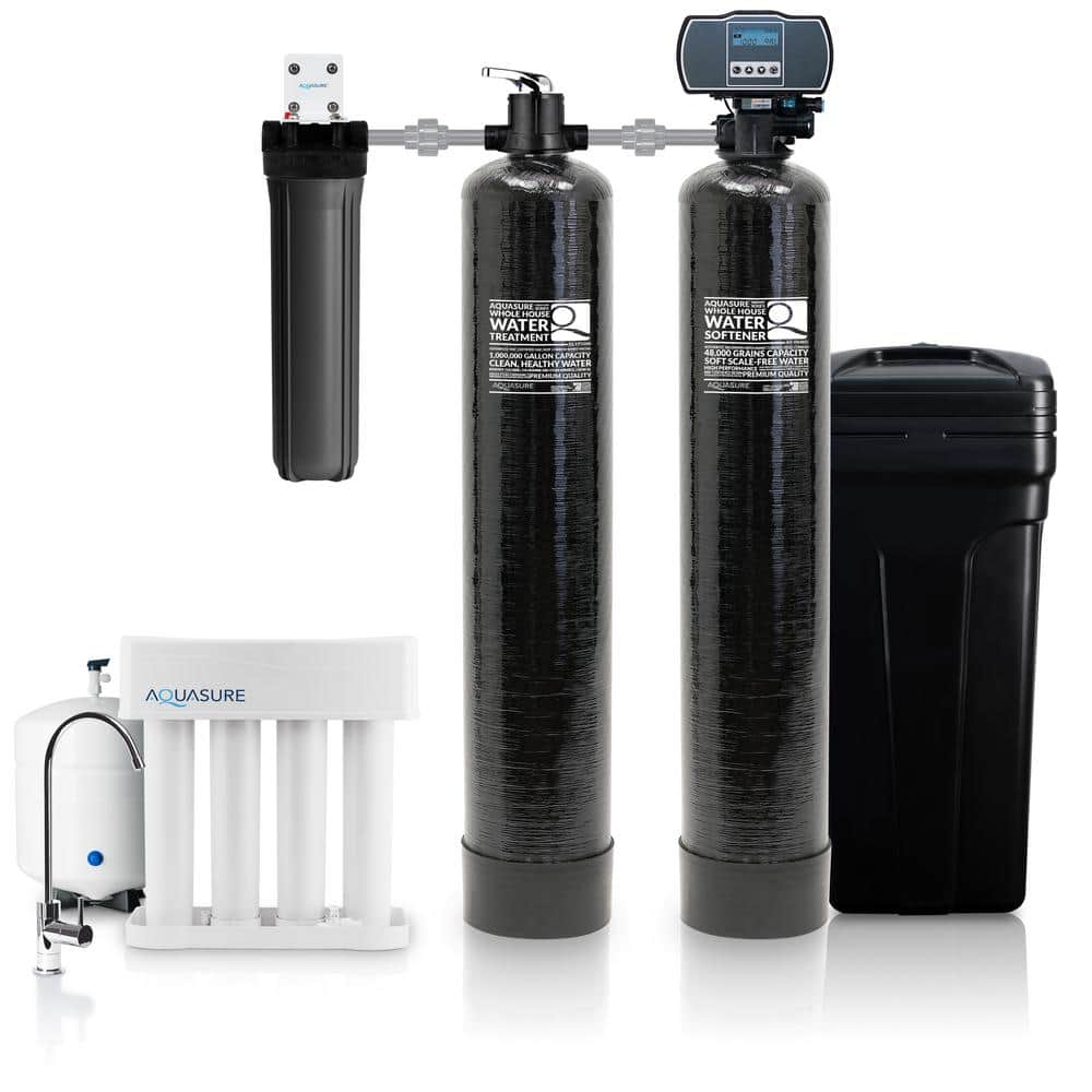 AQUASURE Signature Elite Whole House Water Treatment System with 48,000 ...