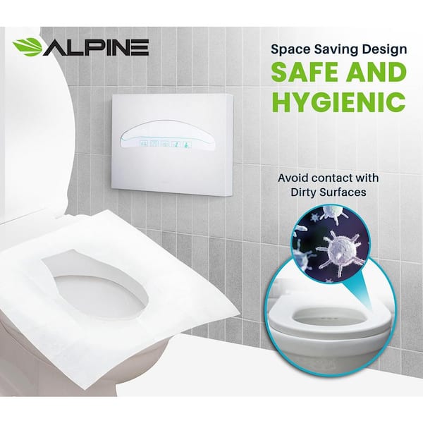 Alpine Industries Stainless Steel Brushed Toilet Seat Cover Dispenser 483 PKG The Home Depot