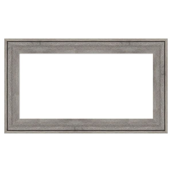 Amanti Art Regis Barnwood Grey 29 in. x 17 in. Wood Framed Dry Erase ...
