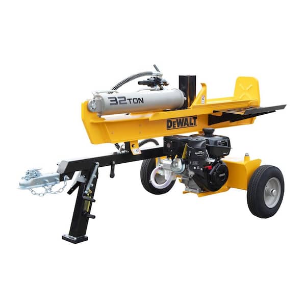 DEWALT 32 Ton 277cc 9.5HP Kohler Engine Horizontal Vertical Full Beam Hydraulic Log Splitter Auto Return Integrated Log Cradle DXGLXT3202